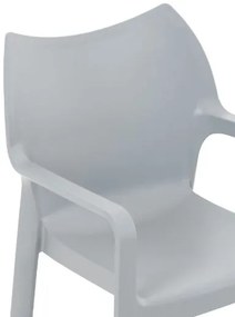 SET 2 stohovacích židlí Elisabeth světle šedá