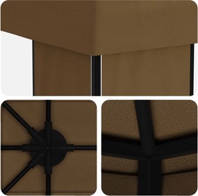 Zahradní altán 6 x 3 m Taupe Polyester a ocel 190 gsm 3376012