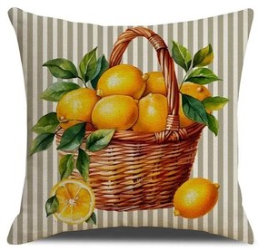 Povlak na polštář LEMON BASKET 45x45 cm, béžový