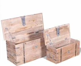 Úložné truhly sada 2 ks akáciové dřevo 244054