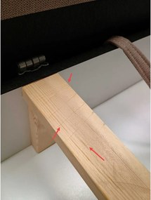 Béžová rozkládací/s úložným prostorem pohovka 216 cm Nanea - II. jakost – Makamii