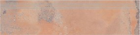 RAKO Craft - Schodovka 30x120 cm, pottery hnědočervená DCPVD892