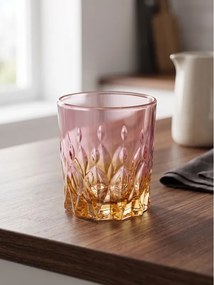 BOHEMIA PRESTIGE CONTE ROSE AMBER SKLENICE NA WHISKY 340 ML SADA 6 KS