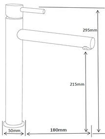 Mexen ELBA - Vysoká umyvadlová baterie, Chromová, 74110-00