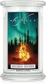 Bourbon Bonfire – Kringle Candle – velká svíčka se dvěma knoty (624 g)