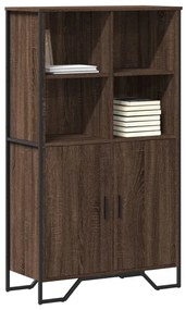 Highboard hnědý dub 79,5 x 35,5 x 137,5 cm kompozitní dřevo