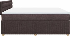 Box spring postel s matrací tmavě hnědá 180x200 cm textil 3289852