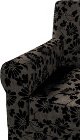 Potah na křeslo IKEA Ektorp Jennylund barva hnědá látka pletený vzor, vzorované