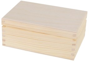 Dřevěná krabička s víkem - 16 x 11,5 x 7 cm
