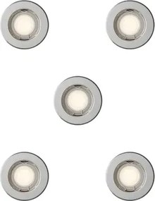 Philips Peridot nikl / Zapuštěné svítidlo kulaté / GU10 / IP20 / 5 ks