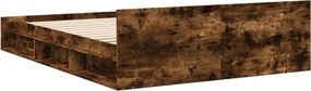 Rám postele se zásuvkami kouřový dub 135 x 190 cm kompozit 3280773