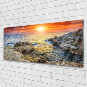 akrylový obraz Moře Slunce Krajina 125x50 cm