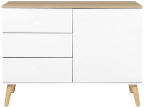 Matně bílá lakovaná komoda Tenzo Dot II. 109 x 43 cm