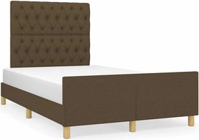 Rám postele bez matrace tmavě hnědá 120 x 200 cm textil 3125287