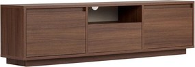 TV stolek v dekoru ořechu v tmavě přírodní barvě 160x42x30 cm Sentinel – Kalune Design
