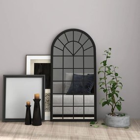 Zrcadlo černé 90 x 45 cm železo do interiéru 3093518