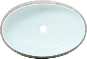 vidaXL Umyvadlo na desku oválné 59 x 40 x 15 cm keramika [155093] Barva: Černo-modrá