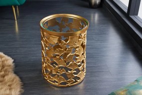 Odkládací stolek Ginkgo Leaf 45cm zlatá/ 42034