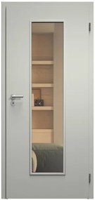 SAPELI ELEGANT KOMFORT M55 - CPL LAMINÁT - OTOČNÉ DVEŘE VČ. ZÁRUBNĚ -Šedá Průchozí šířka (cm): 120, Průchozí výška (cm): 210, Typ skla: Planibel bronz