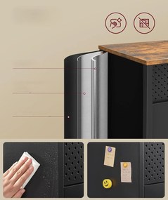 Komoda Vasagle Teduo 110 cm černá/hnědá