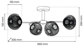 Přisazený lustr OAKLAND 4xE27/60W/230V
