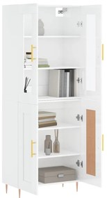 Skříň highboard lesklá bílá 69,5 x 34 x 180 cm kompozitní dřevo - Default Title