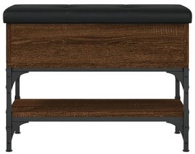 Lavice s botníkem hnědý dub 62 x 32 x 45 cm kompozitní dřevo - Default Title