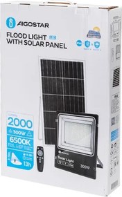 Aigostar - LED Stmívatelný solární reflektor LED/300W/3,2V IP66 + DO