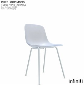 Židle Pure Loop Mono - nestohovatelná Barva kovové konstrukce: Matt white 30, Barva sedáku a opěradla z recyklovaného plastu: white IS020