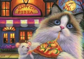 Ravensburger Puzzle:Pizza pro kočku - rozmanitost chutí / 35 dílků / o