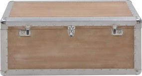 vidaXL Úložný box z masivního jedlového dřeva 91 x 52 x 40 cm hnědý [246124]