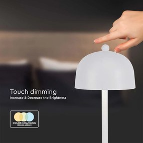 LED Solution Bílá LED stolní nabíjecí lampa 300mm 3W 7986