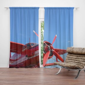 Sablio Závěs Červené letadlo: 2ks 140x250cm