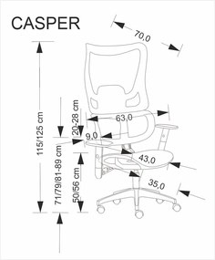 Kancelářská židle Casper černá