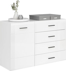 XXXLutz KOMODA, antracitová, bílá, 126/84,6/41,6 cm Hom`in - Široké komody - 001803069013