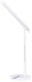 Kovová stolní LED lampa bílá DRACO Beliani