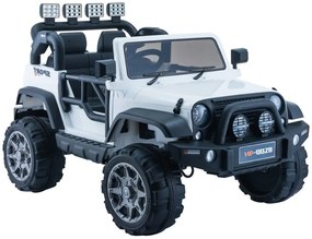 HračkyZaDobréKačky Dětské elektrické autíčko Jeep HP012 bílé