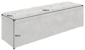 Designová lavice Spectacular 140 cm antik šedá