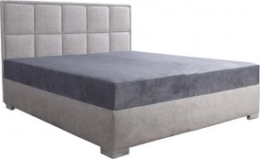 Čalouněná postel Kvadrat 200x120, tm. šedá/šedá (an 4237/4238)