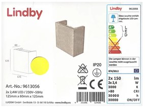 Lindby Lindby - LED Nástěnné svítidlo YVA 2xLED/2,4W/230V LW0946