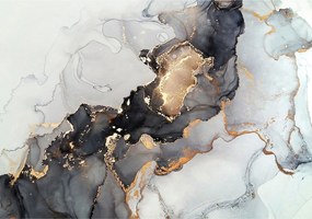 Obraz na plátně Black&Gold Abstraction