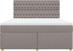 Box spring postel s matrací taupe 180x200 cm textil 3293670