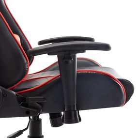 Herní židle černá a červená umělá kůže,  20503