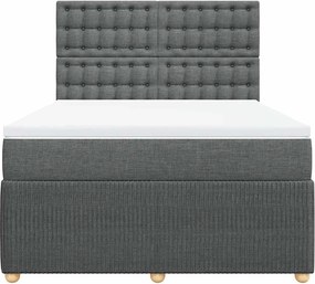 Box spring postel s matrací tmavě šedá 160x200 cm textil 3292122