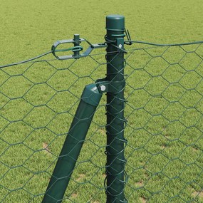Hexagonální plot s betonovým základem 100 x 1,2 m Zelená 3353594