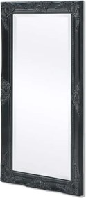 Nástěnné zrcadlo barokní styl 100 x 50 cm černé 243682