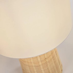 Stolní lampa v přírodní barvě s textilním stínidlem (výška 51 cm) Kimjit – Kave Home