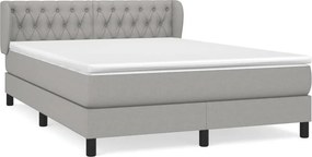 Box spring postel s matrací světle šedá 140 x 200 cm textil 3126485