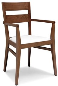 Dřevotvar Židle K6 čalouněná, buk, odstín světle hnědá