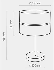 Stolní lampa HILTON 1xE27/25W/230V mosaz/černá